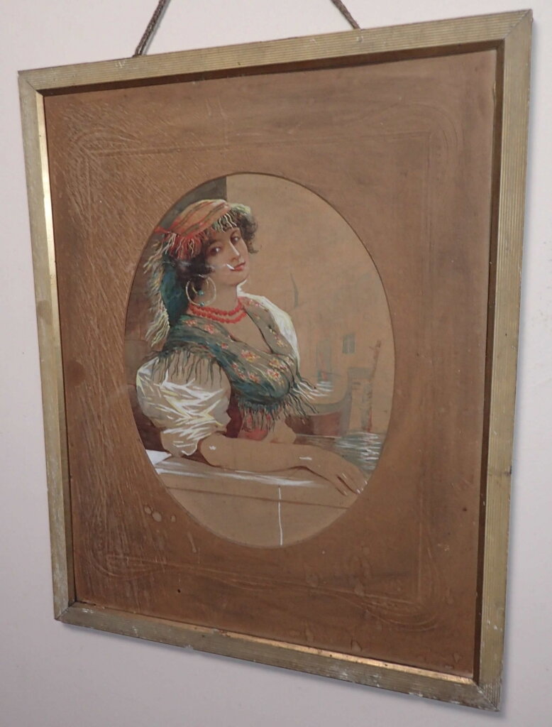 SECESE - ITÁLIE - ŽENA S CIGARETOU